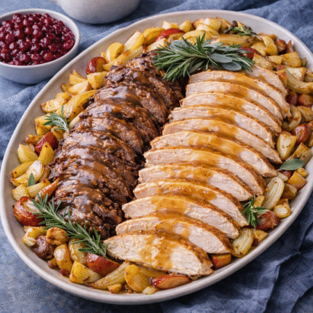 Maple Roasted Turkey with Apples, Fennel and Parsnips Recipe